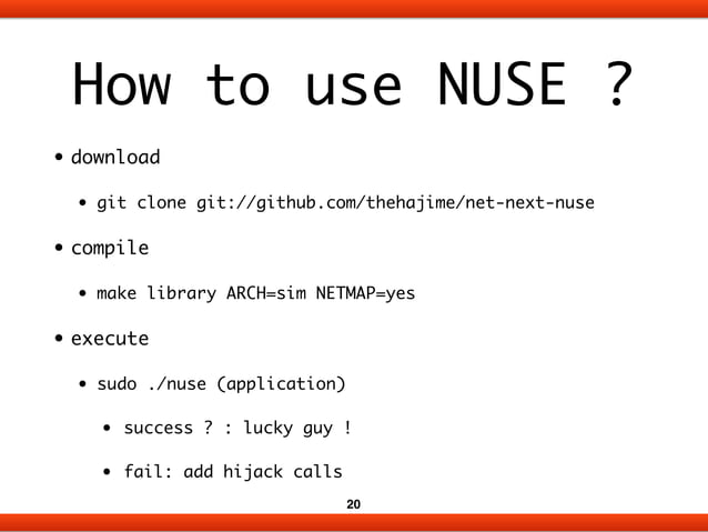 Network Stack in Userspace (NUSE) | PPT