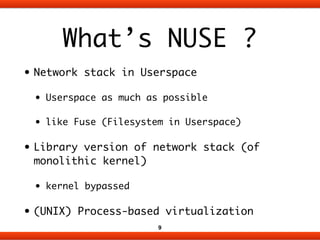 Network Stack in Userspace (NUSE) | PPT