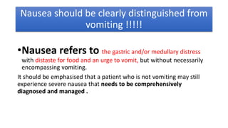 Nusea and vomiting supportive ppt | PPTX