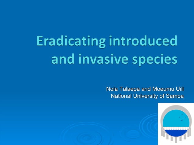 Eradicating introduced and invasive species | PPT | Zoos & Aquariums ...