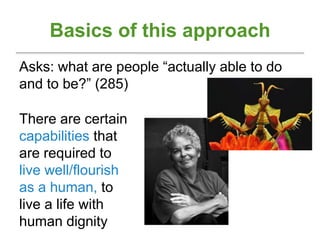 Nussbaum, The Capabilities Approach to Quality of Life | PPT