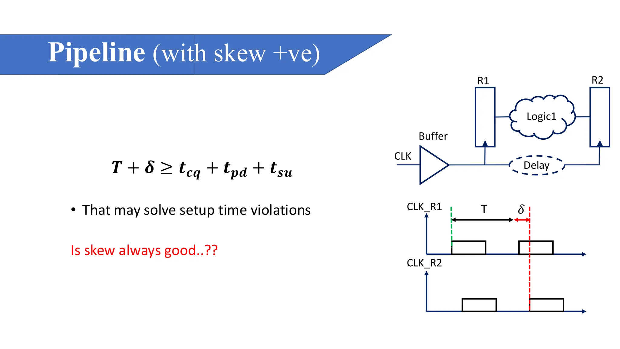Nu Clock Skew And Timing Of Pipeline Pdf Technology And Computing
