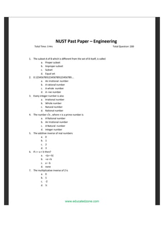 Nust entry test Edit by Zaheer lakho.pdf