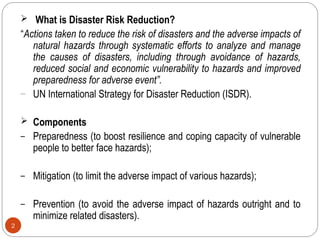 an assignment on disaster risk management | PPT