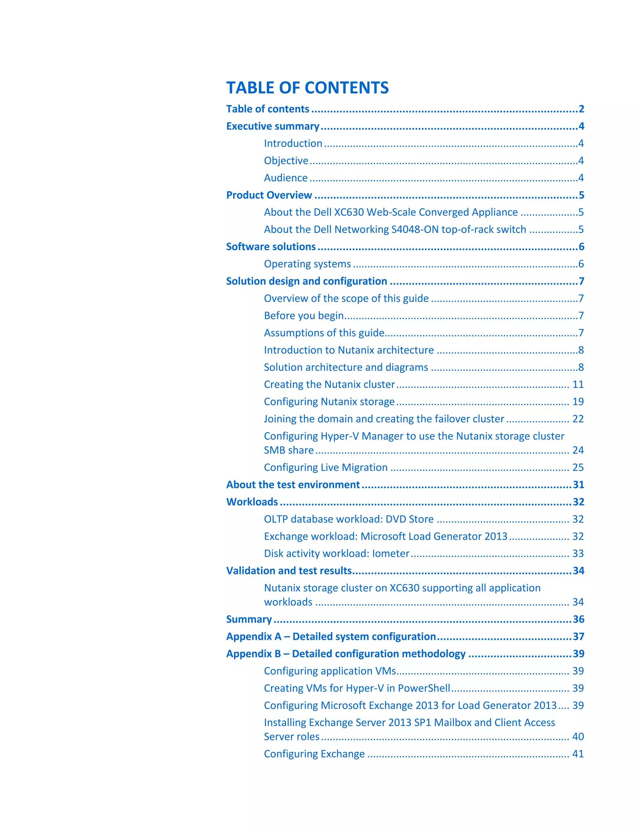 Dell XC630-10 Nutanix on Hyper-V reference architecture | PDF