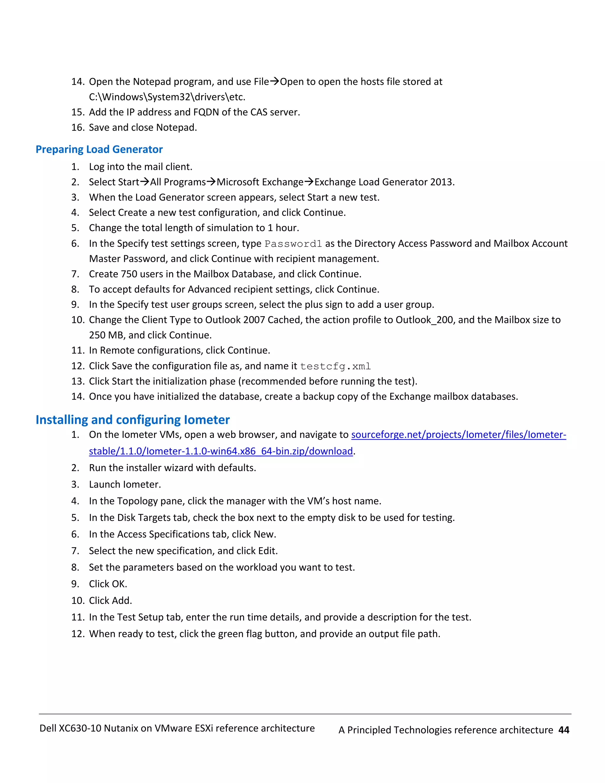 Dell XC630-10 Nutanix on VMware ESXi reference architecture | PDF