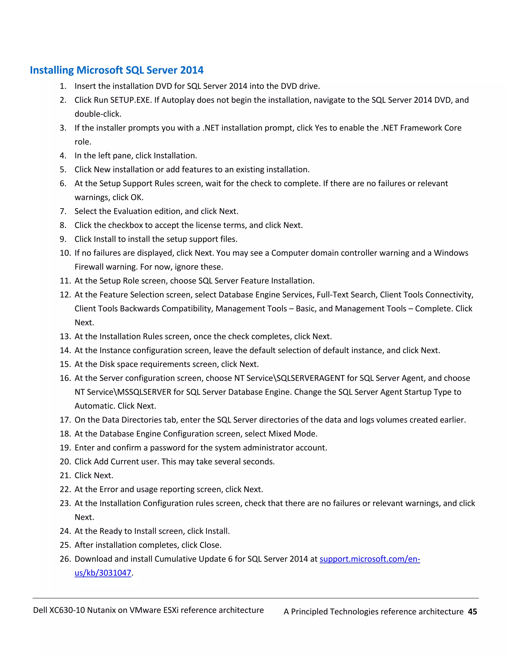 Dell XC630-10 Nutanix on VMware ESXi reference architecture | PDF