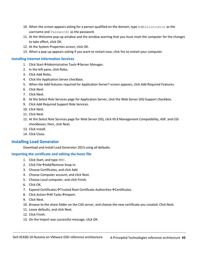 Dell XC630-10 Nutanix on VMware ESXi reference architecture | PDF | Computer Software and ...