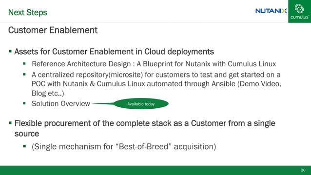 Nutanix + Cumulus Linux: Deploying True Hyper Convergence with Open Networking | PPT