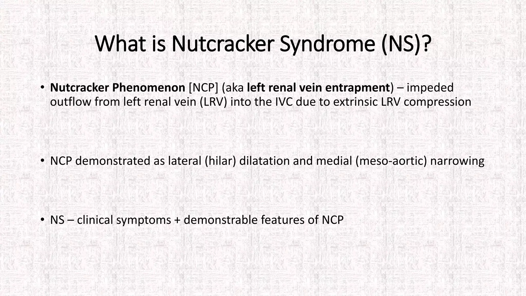 Nutcracker syndrome | PDF