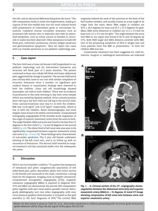 Nutcracker syndrome in children presenting with recurrent gross ...