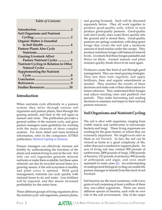 A Brief Overview of Nutrient Cycling in Pastures | PDF