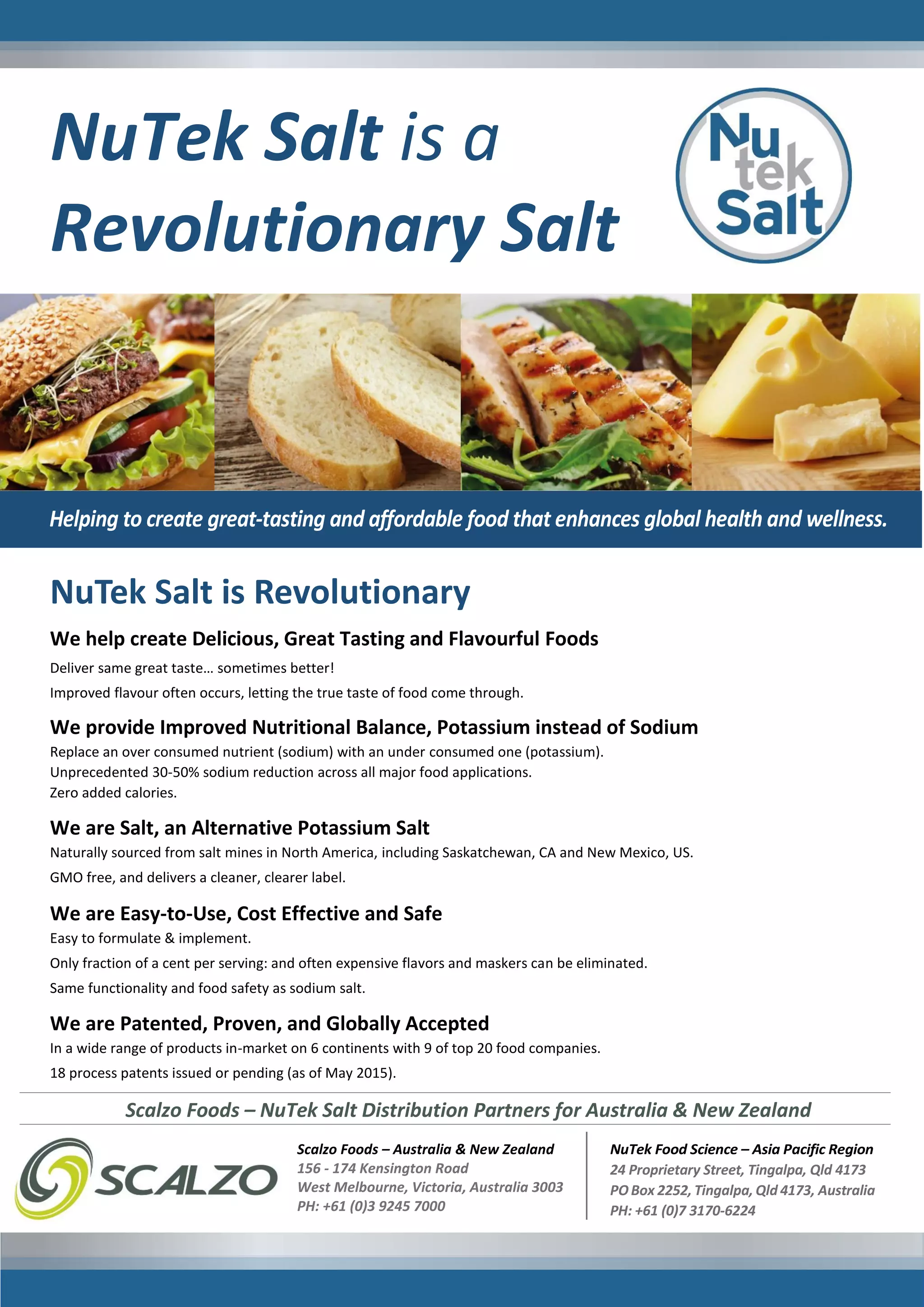 Nu tek salt scalzo foods vic - july 2015 | PDF
