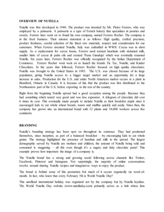 Nutella case study | DOCX