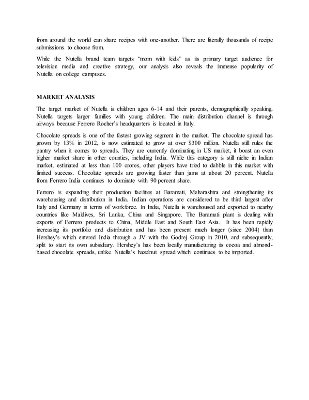Nutella case study | DOCX
