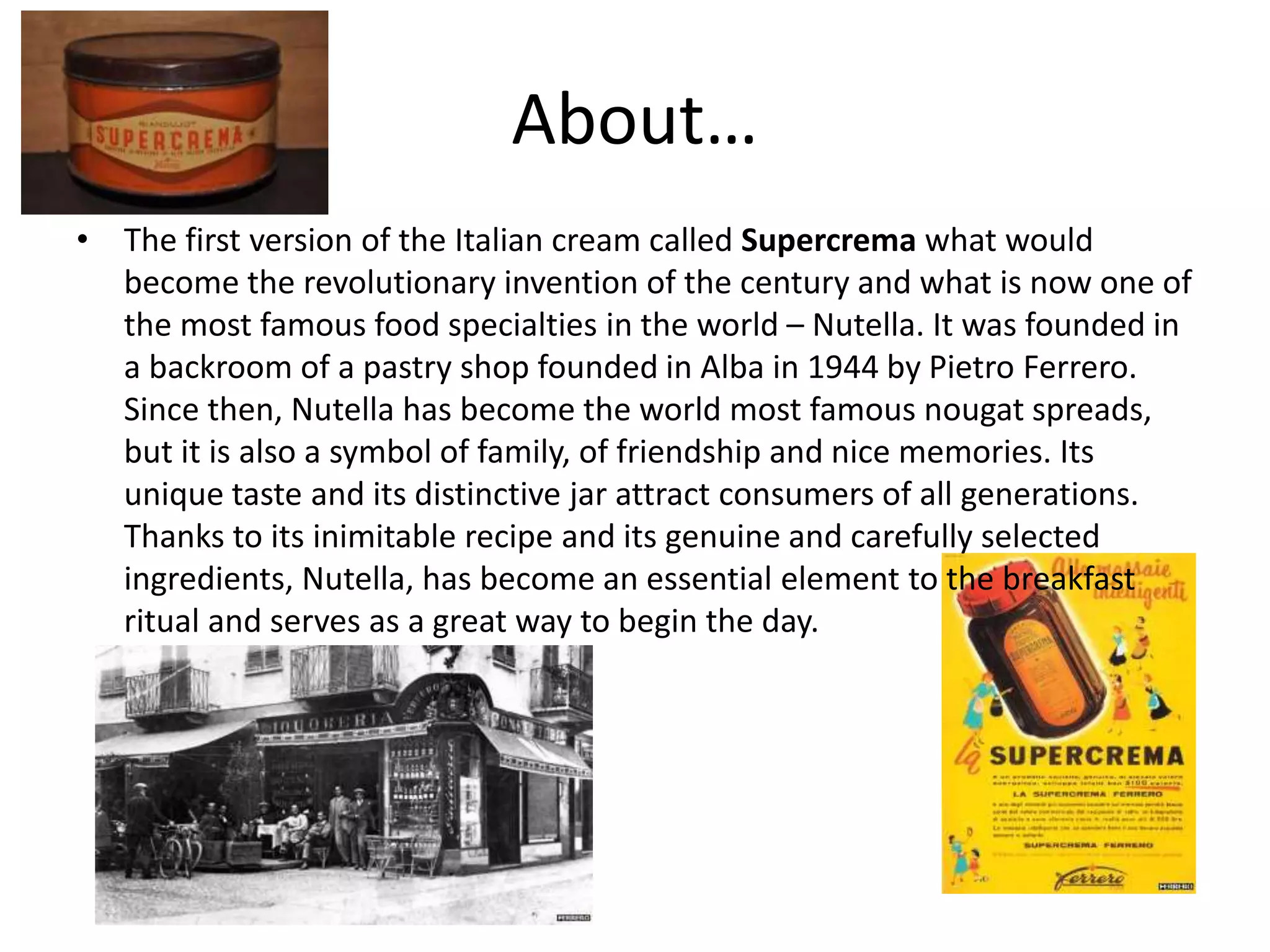 Nutella university project | PPTX