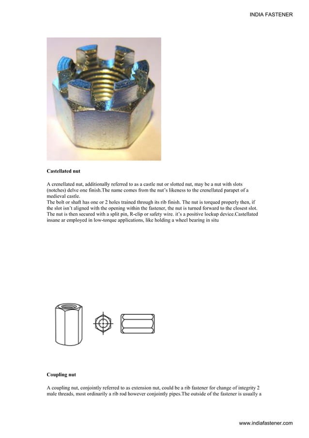 Nut fastener | PDF