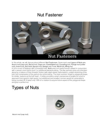 Nut fastener | DOCX