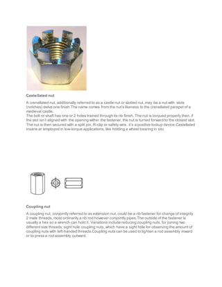 Nut fastener | DOCX