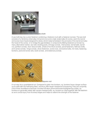 Nut fastener | DOCX