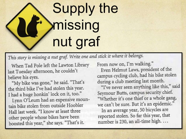 Nut Graf Writing, The Second Paragraph | PPTX