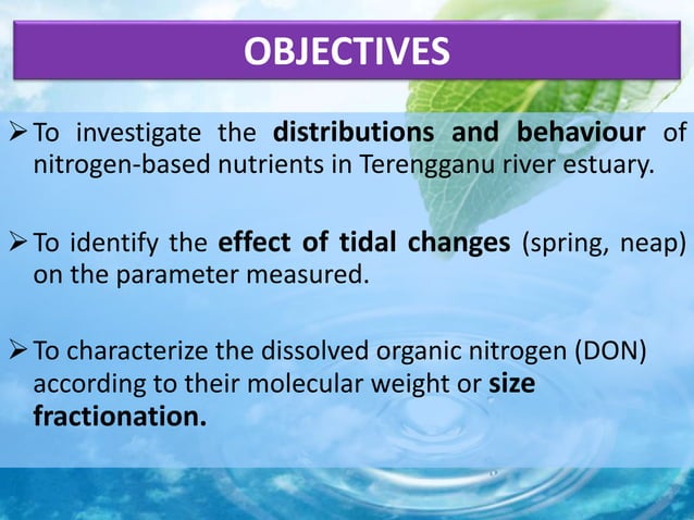 The Distribution and behaviour of Nitrogen-based nutrients in ...
