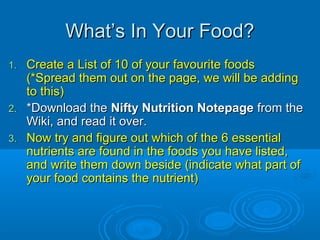 Nutirition day 1 | PPT