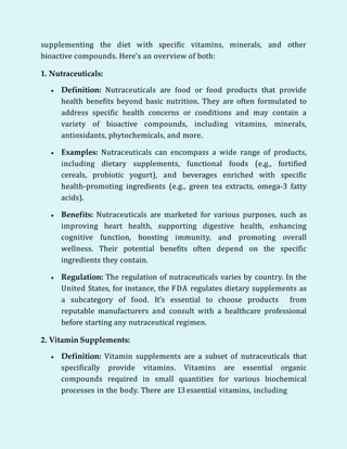 Topic: Nutraceuticals. | PPTX
