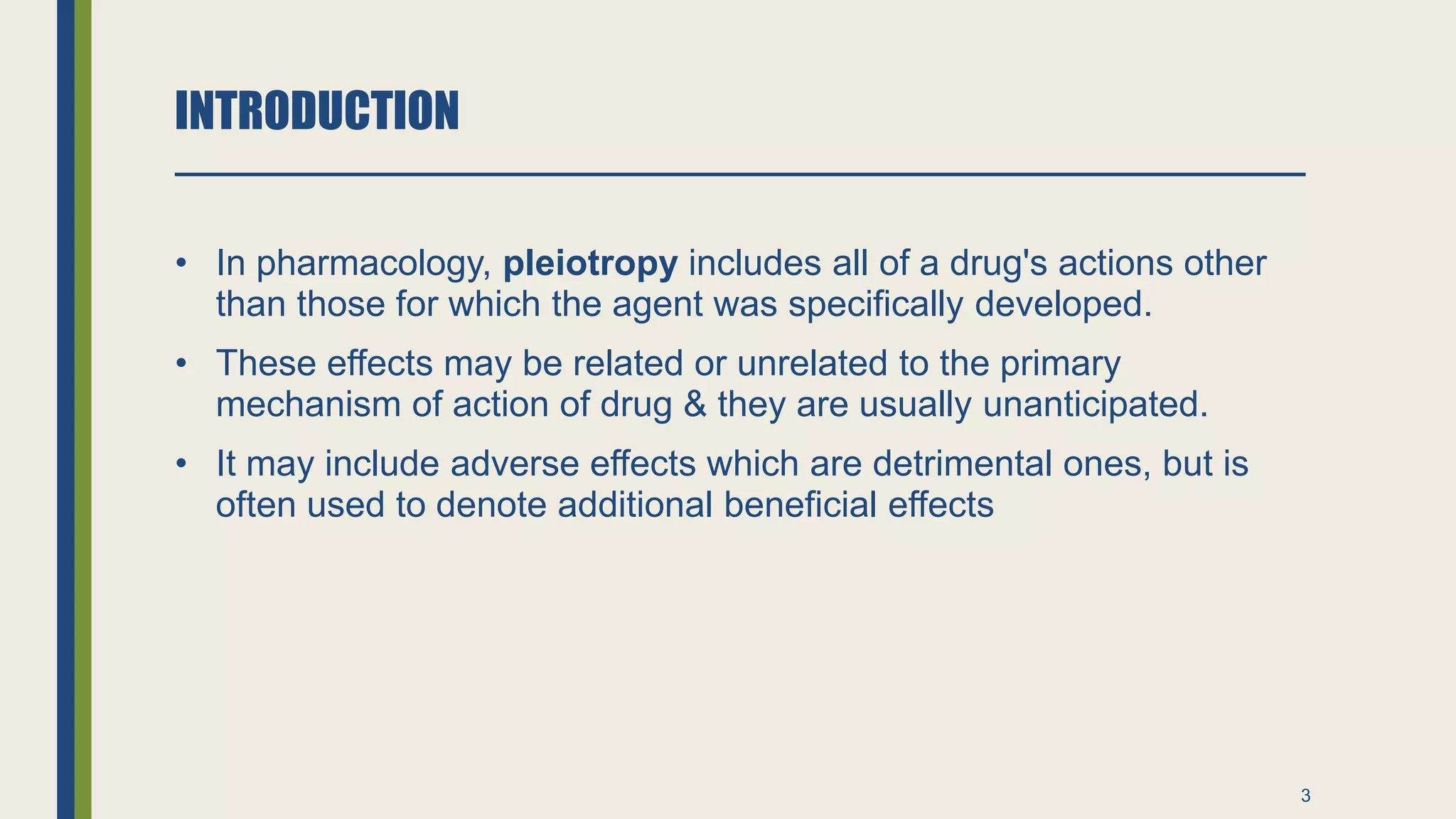 Drugs having Pleiotropic effects, Nutraceuticals and role of ...