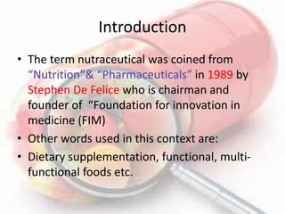 Nutraceuticals and cosmeceuticals | PPTX