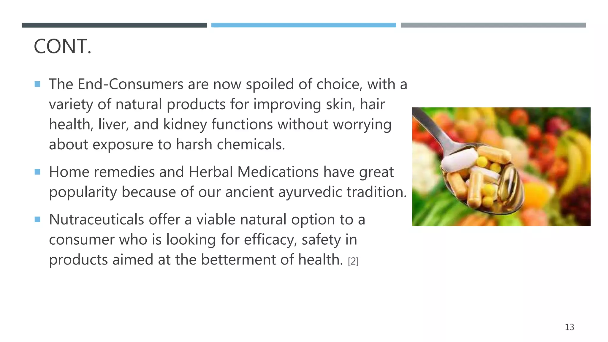 Nutraceuticals (Durgashree).pptx | Herbs and Supplements | Alternative Medicine