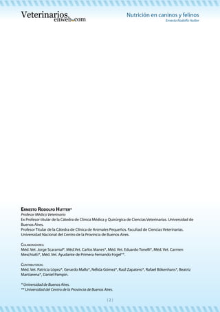 Nutrialimentacion en caninos y felinos | PDF