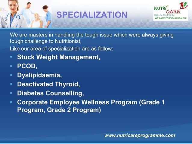 Nutricare programme profile | PPTX | Nutrition | Healthy Living
