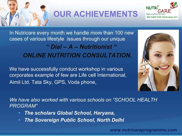 Nutricare programme profile | PPTX | Nutrition | Healthy Living