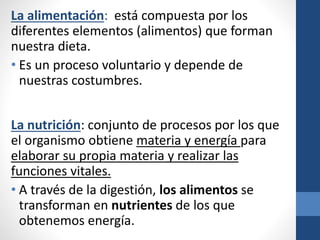 alimentación y nutrición | PPTX