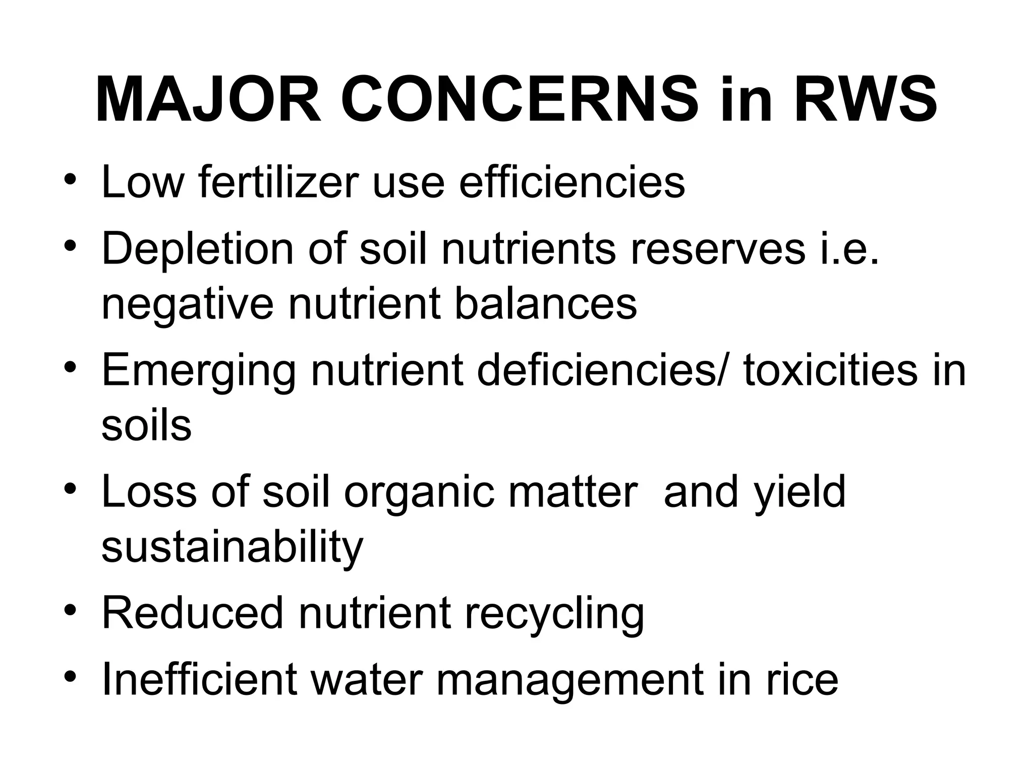 Nutrient And Water Management In Rice Wheat Cropping System | PPT ...