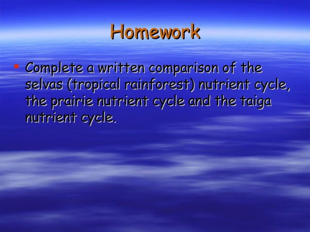 Nutrient Cycling | PPT