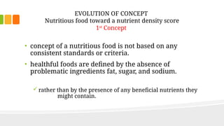 Nutrient Density health and nutrition perspective | PPTX