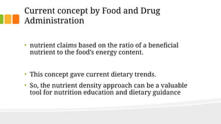 Nutrient Density health and nutrition perspective | PPTX | Nutrition ...