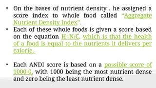 Nutrient Density health and nutrition perspective | PPT