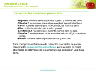 Nutrientes esenciales | PPTX