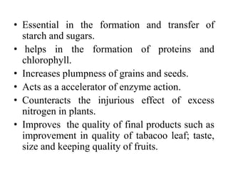 Nutrient functions in plants Nutrient functions in plants | PPT