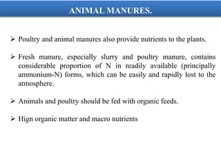 NUTRIENT MANAGEMENT PRACTICES IN ORGANIC FARMING | PPTX