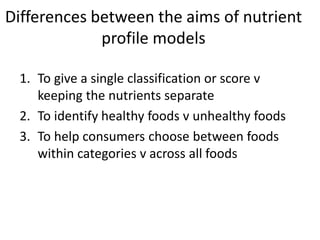 Nutrient Profiling for FOP Labelling_2013 | PDF