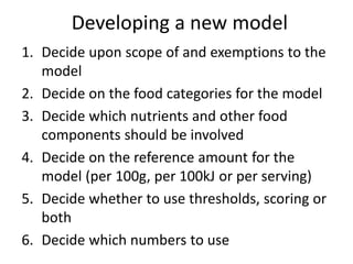 Nutrient Profiling for FOP Labelling_2013 | PDF