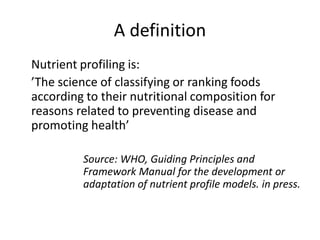 Nutrient Profiling for FOP Labelling_2013 | PDF