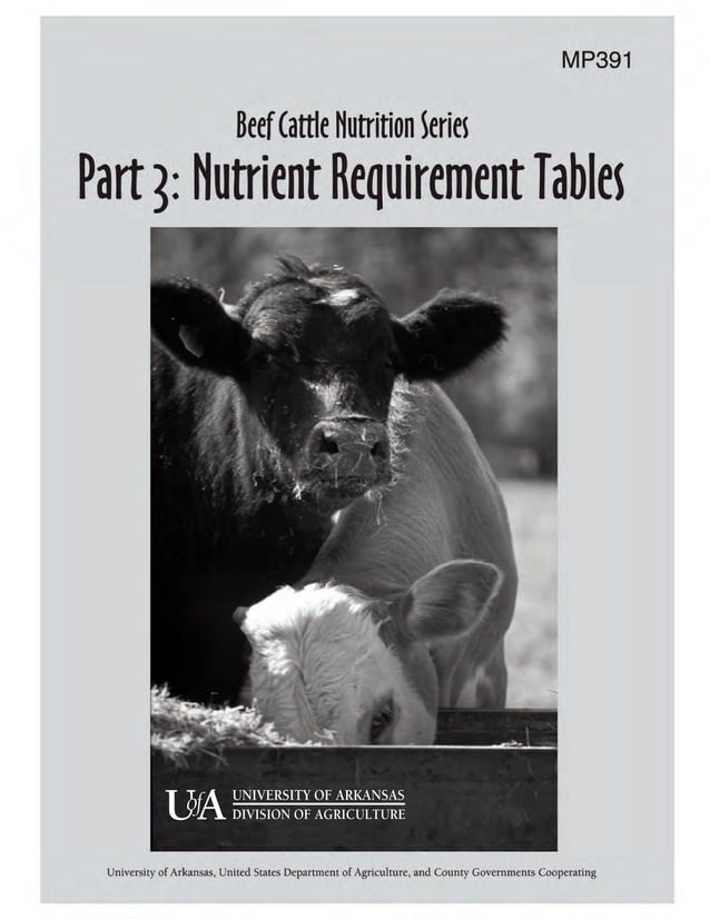 Nutrient requirment table NRC | PDF | Chemistry | Science