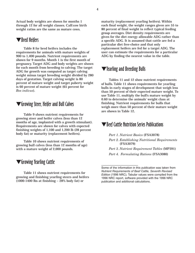 Nutrient requirment table NRC | PDF | Chemistry | Science