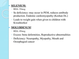 Nutrition, Macronutrients and Micronutrients and their deficiency ...