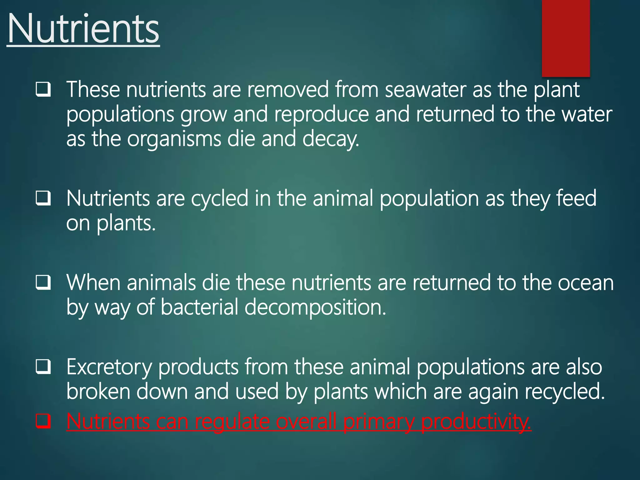 Marine Nutrients and Salts | PPTX